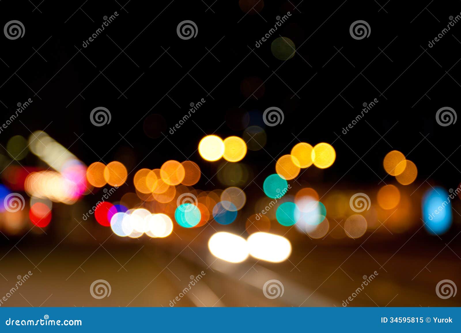 Abstracte stadslichten stock afbeelding. Image of nachtleven - 34595815