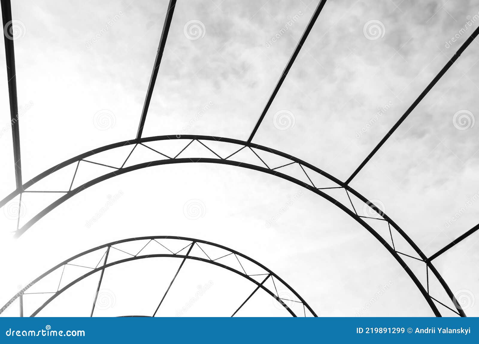 Abstraction of an of a Arc Metal Structure on a Sky Background ...
