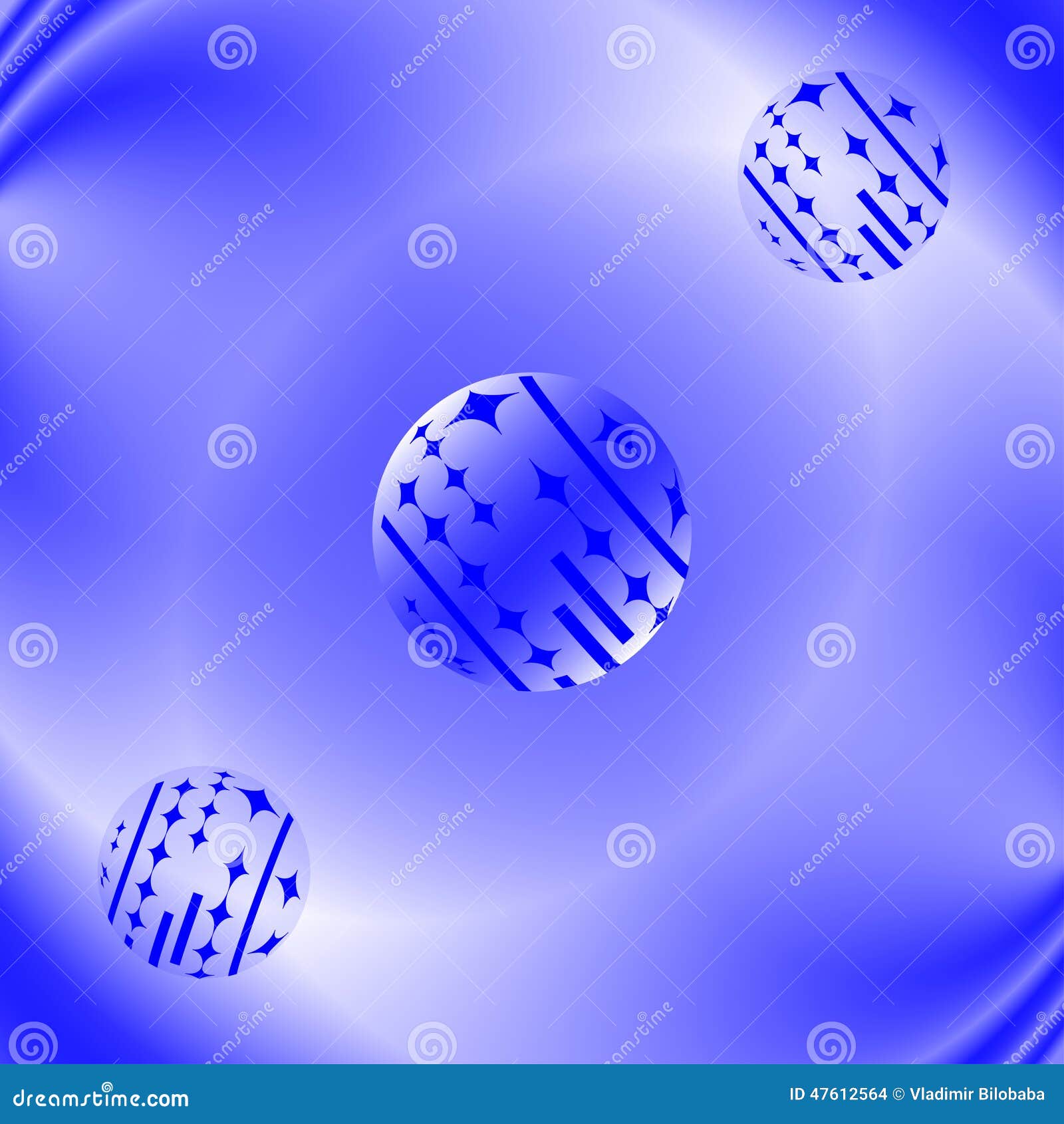 Abstraction blue balls stock vector. Illustration of gradient - 47612564