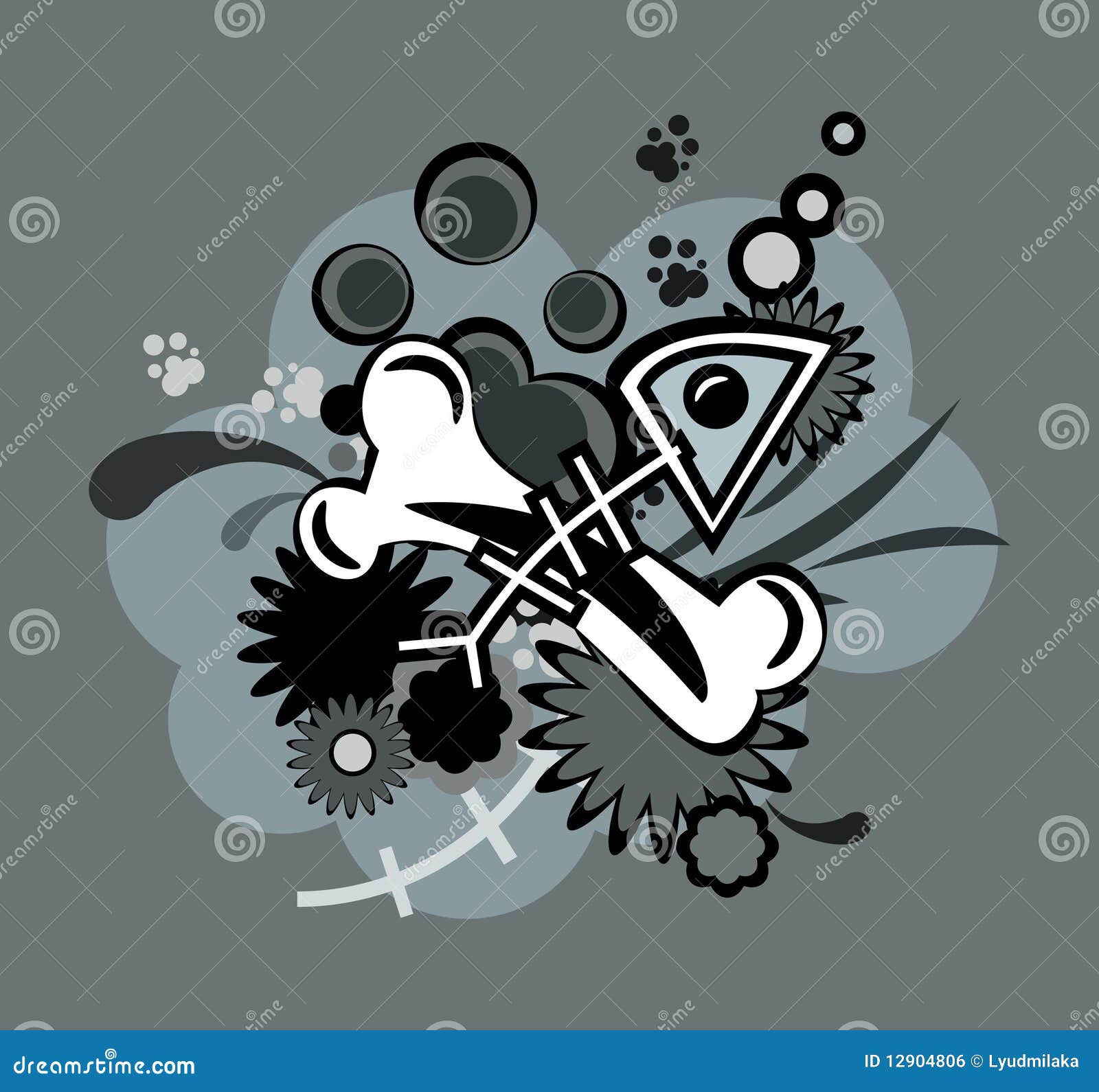 Abstraction bones stock vector. Illustration of vertical - 12904806