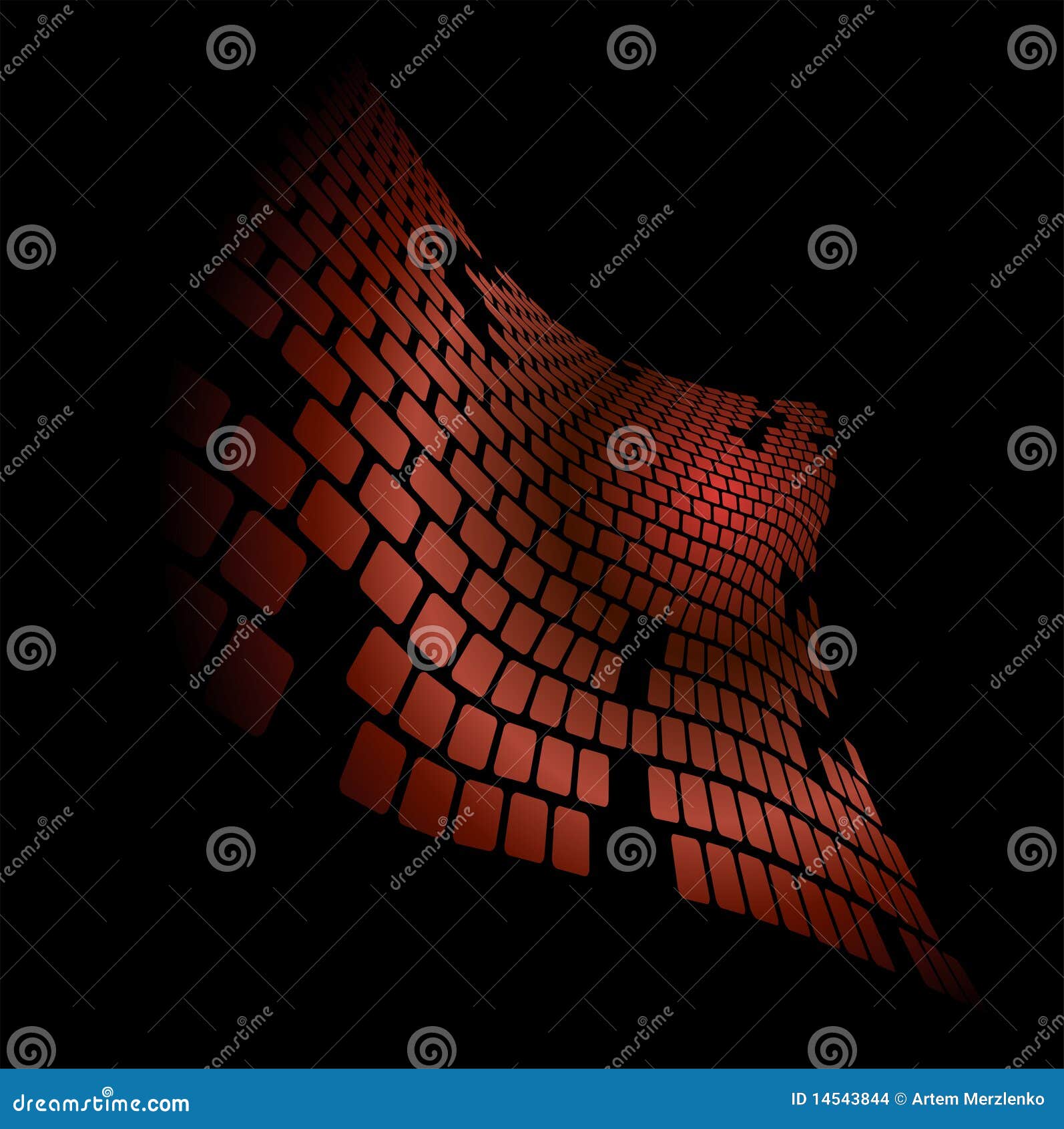 Abstraction with bricks stock vector. Illustration of circle - 14543844