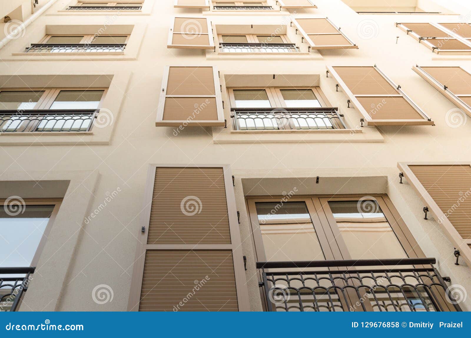 Abstraction of Building with Windows Rising To Top. Stock Photo - Image ...