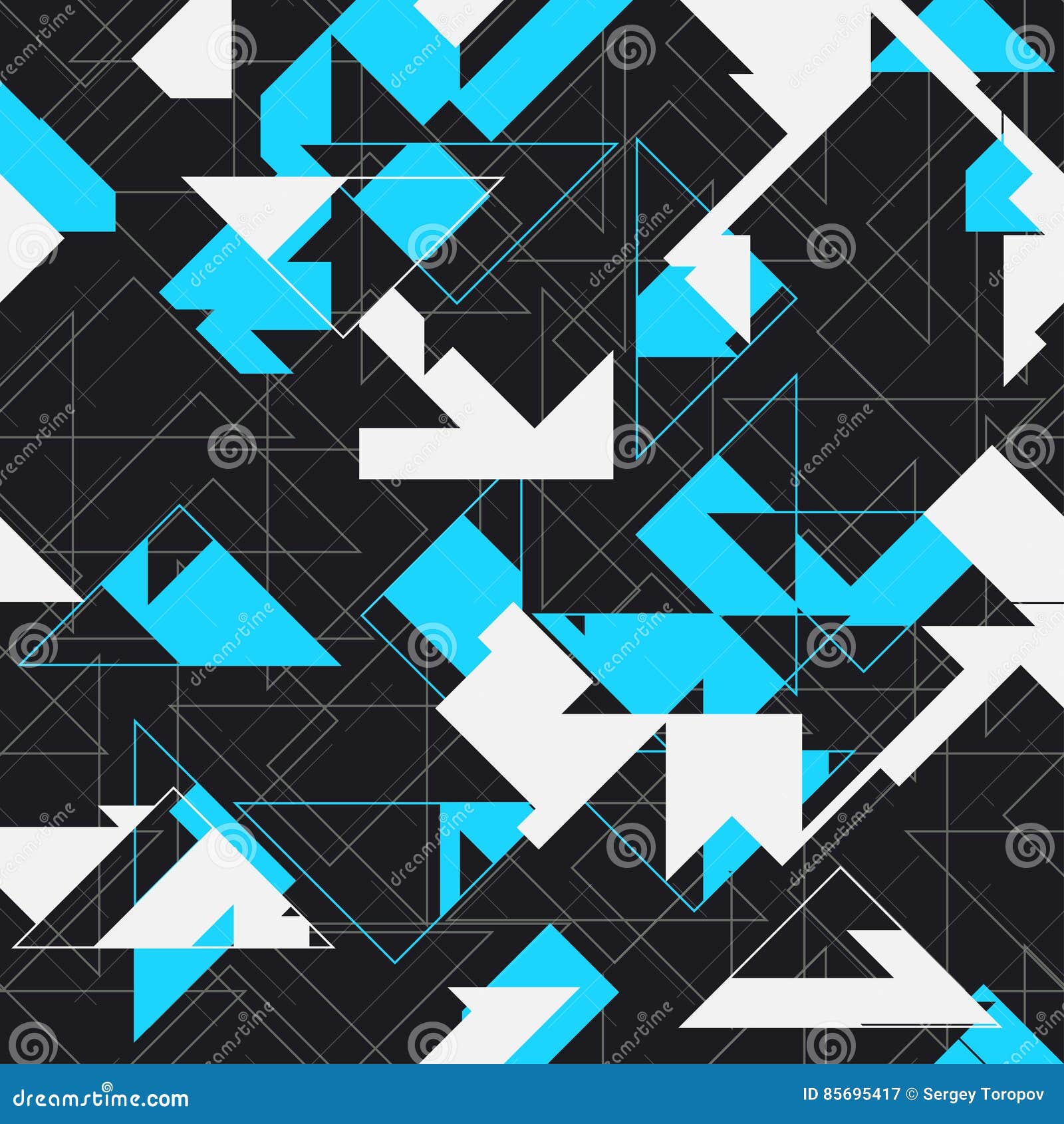 Abstraction, Composed of Different Triangles Stock Vector ...