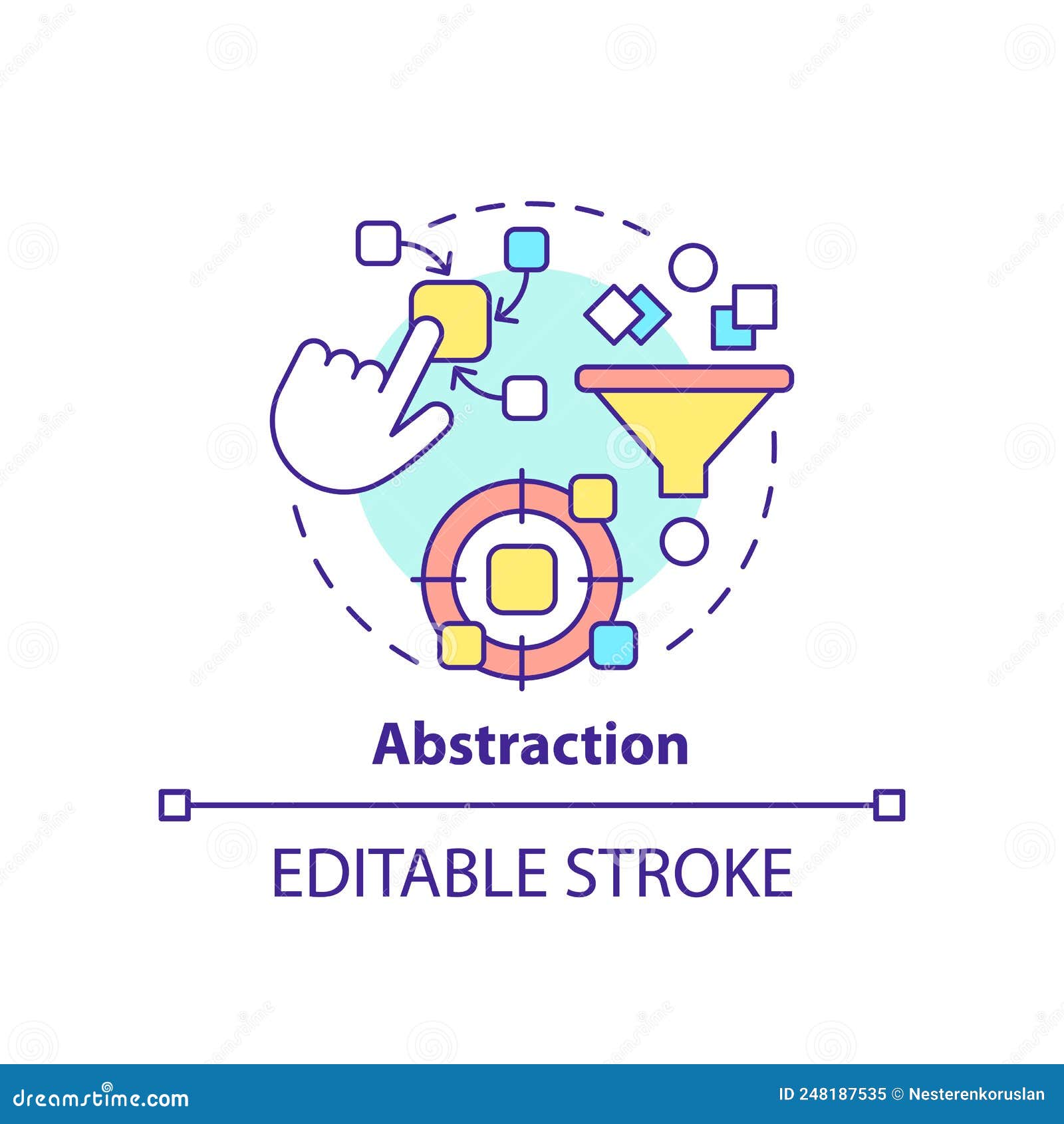 Abstraction concept icon stock vector. Illustration of feature - 248187535