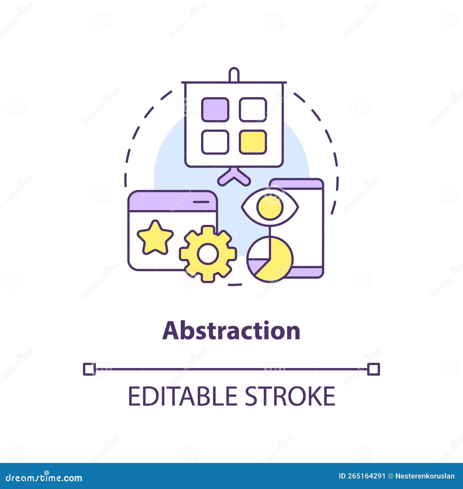 Abstraction concept icon stock vector. Illustration of details - 265164291