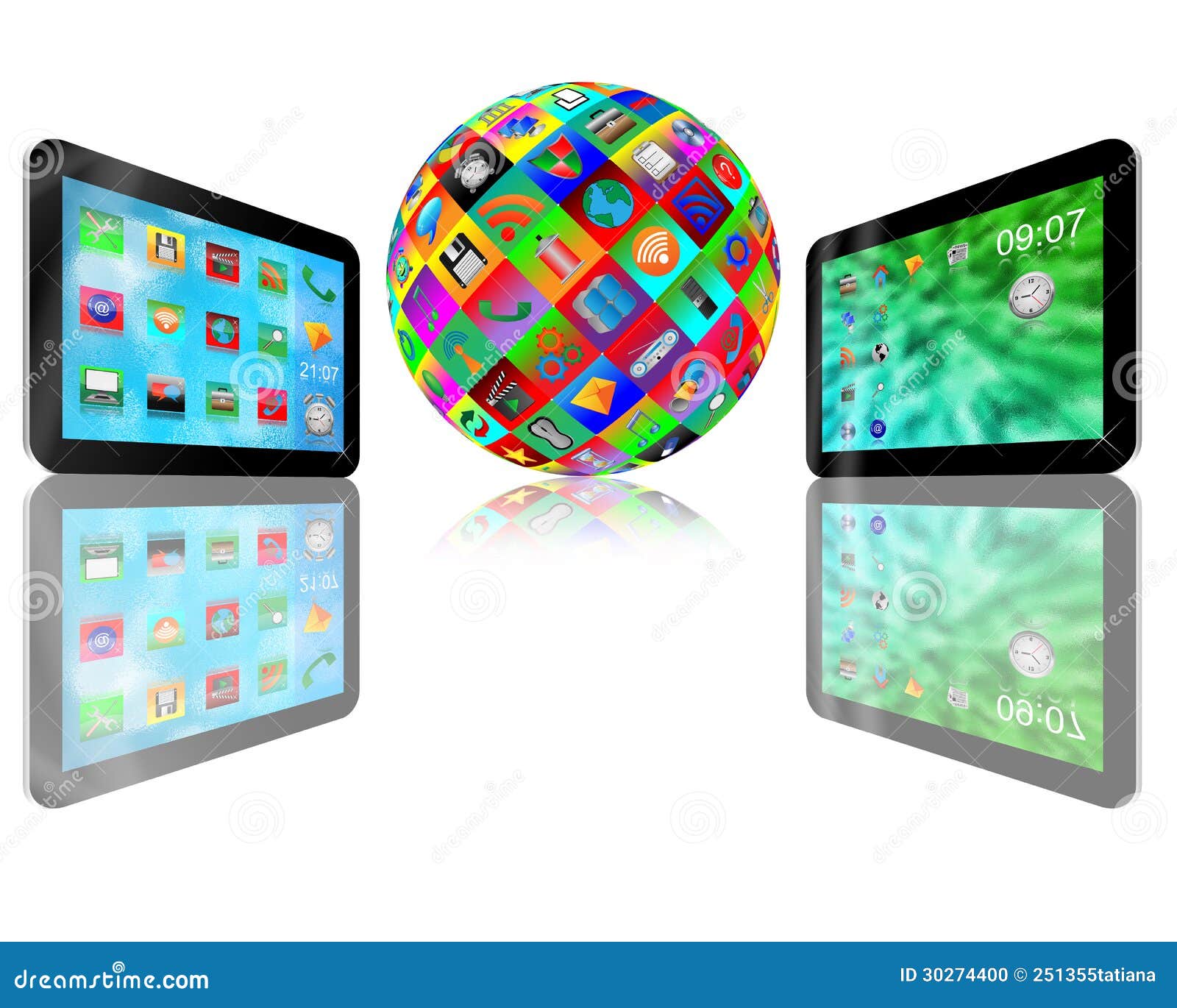 Two tablet stock illustration. Illustration of icon, digital - 30274400