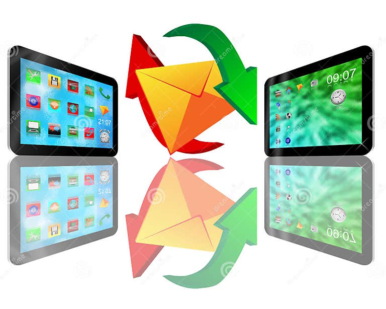 Two tablet stock illustration. Illustration of letter - 30275077