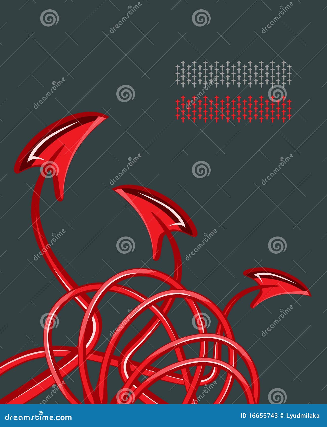 Abstraction of Devil Tails a Stock Vector - Illustration of design ...
