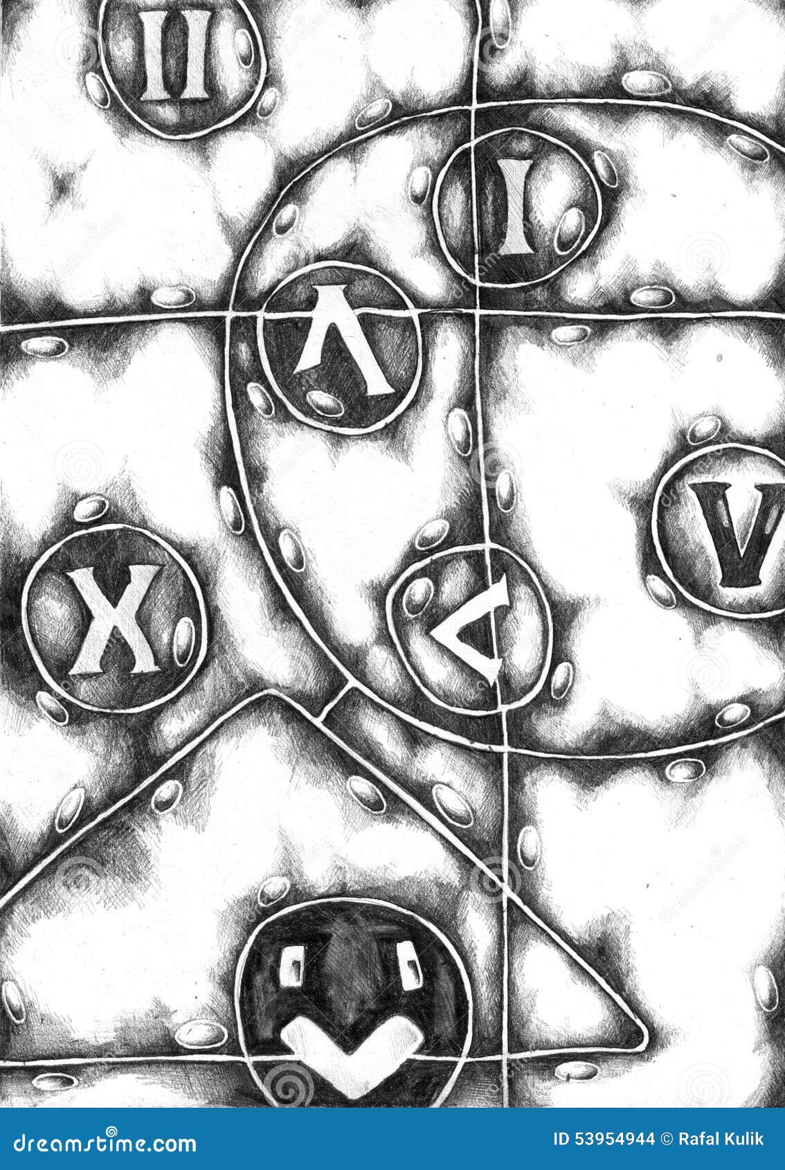 Abstraction Drawing Sketch Art Handmade Stock Illustration ...