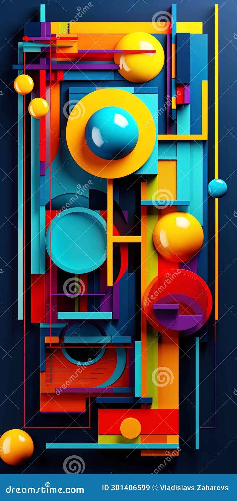 Abstraction of Geometric Shapes and Colors that Create Harmony Stock ...