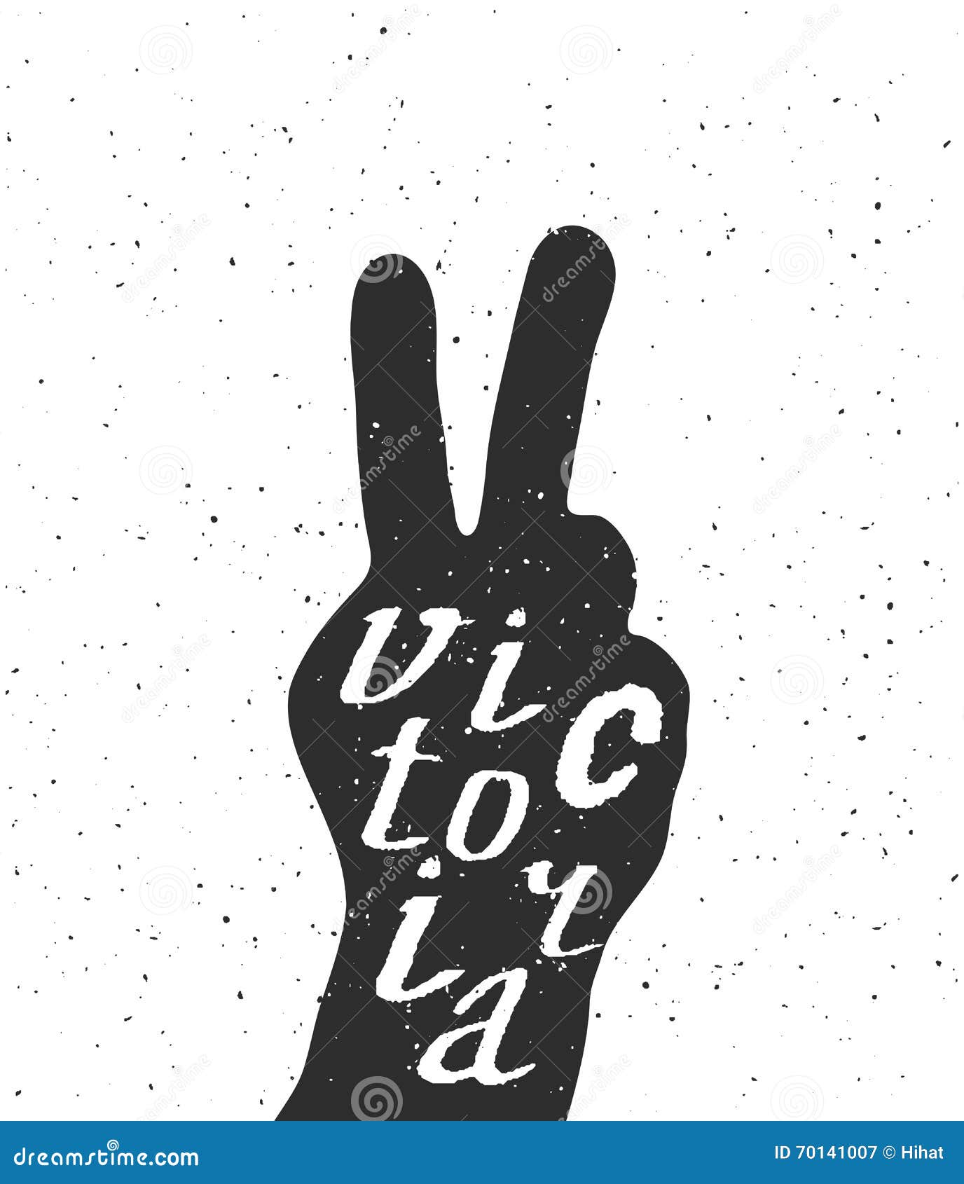 Abstraction. Hand Victoria Gesture Stock Illustration - Illustration of ...
