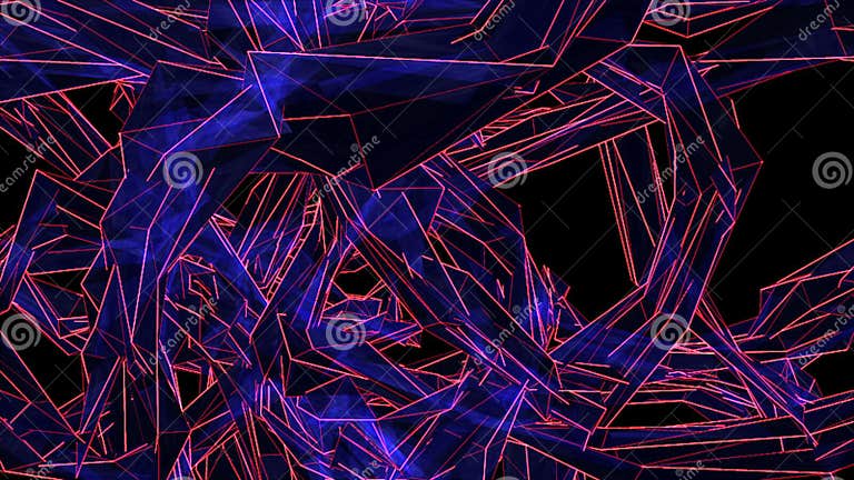 Abstraction with Many Chaotic Fractal Elements, 3d Render Backdrop, Computer Generating ...