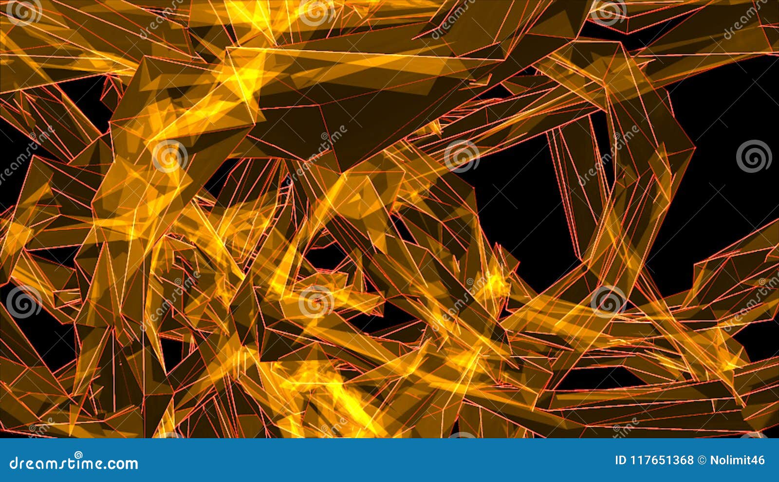 Abstraction with Many Chaotic Fractal Elements, 3d Render Backdrop, Computer Generating ...
