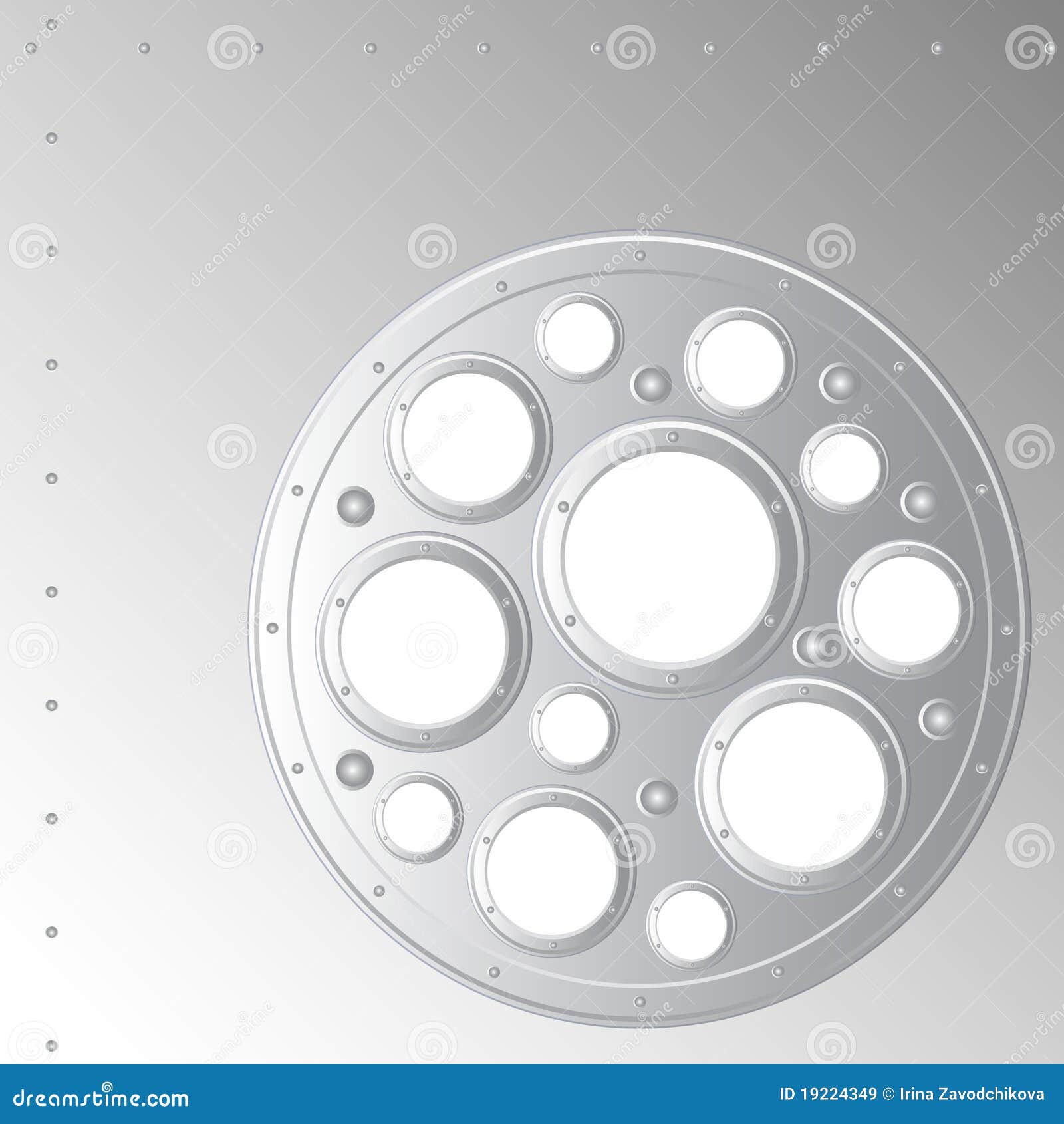 Abstraction Metallic Circles Stock Vector - Illustration of blank ...