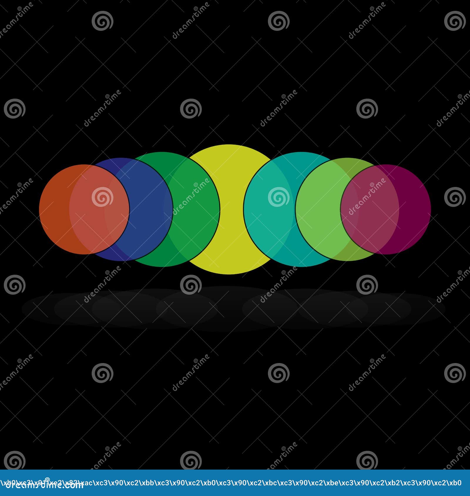 Abstraction, Multi-colored Circles on a Black Background Stock Vector ... Abstraction, Multi-colored Circles on a Black Background Stock Vector ...