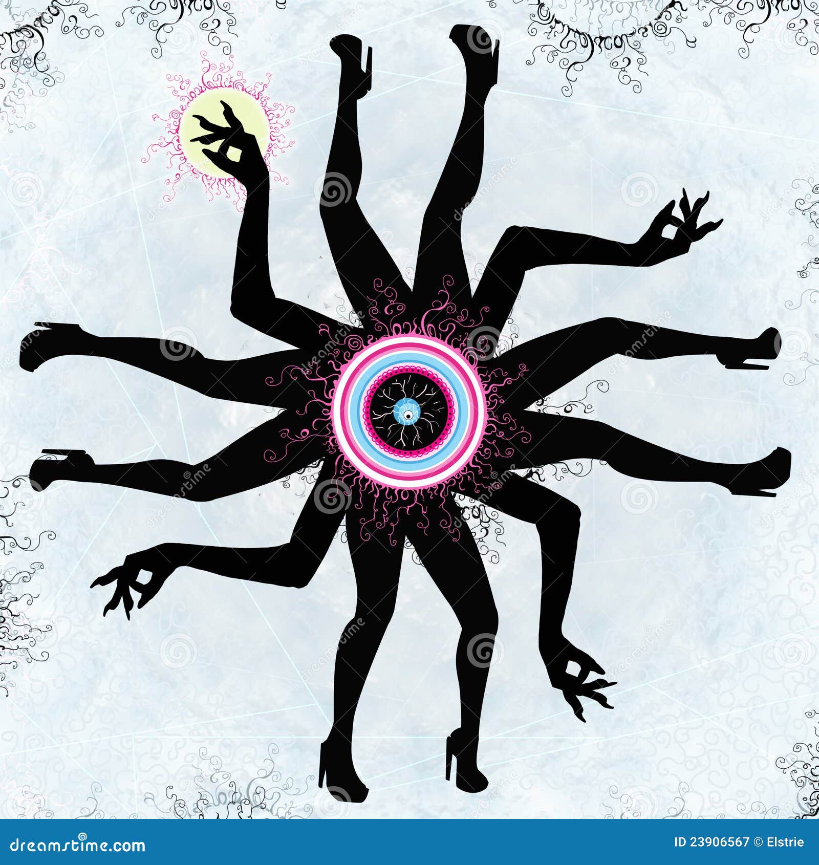 Abstraction. Parts of body stock illustration. Illustration of woman ...