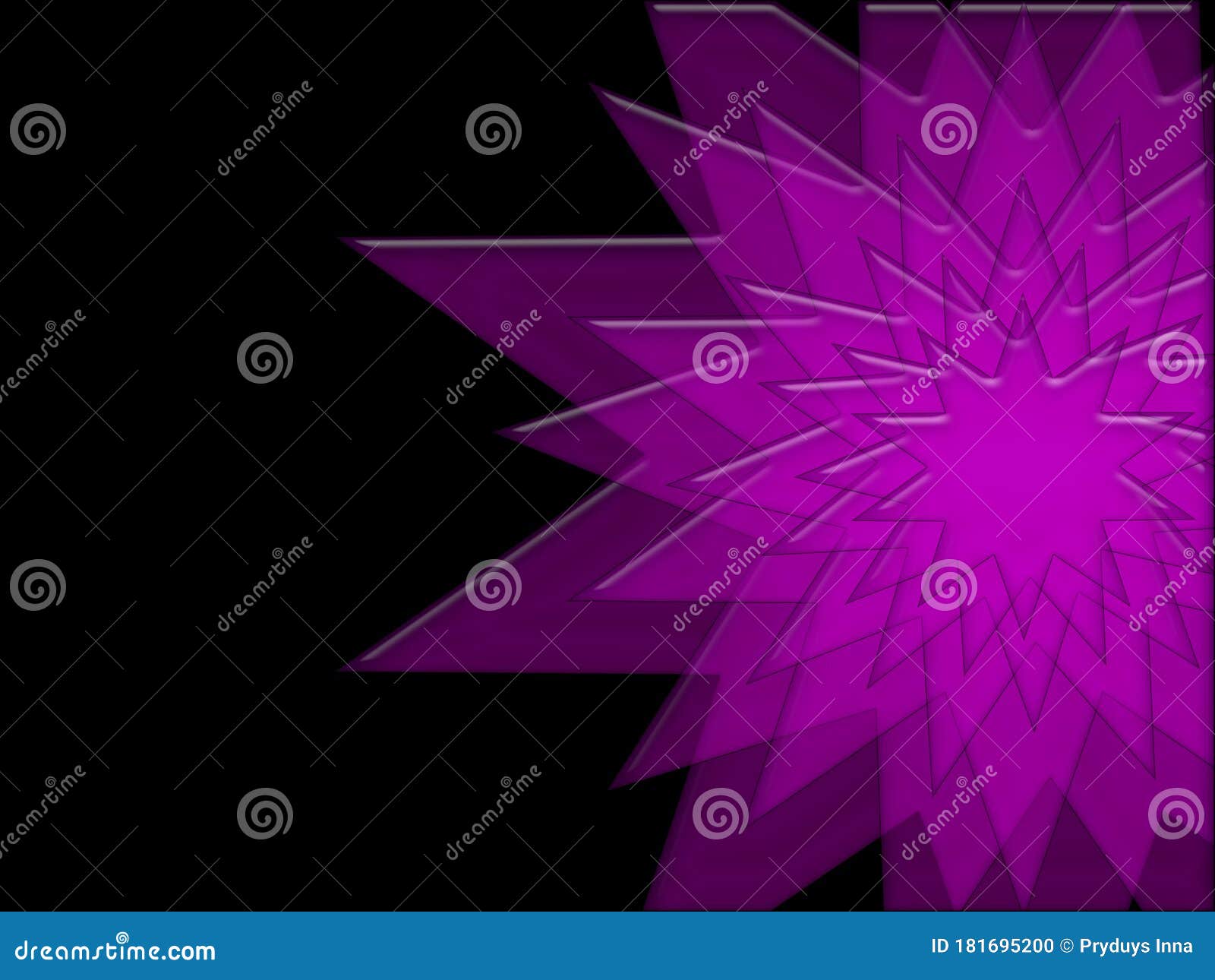 The Abstraction Purple Elements in Black Background. Stock Illustration ...