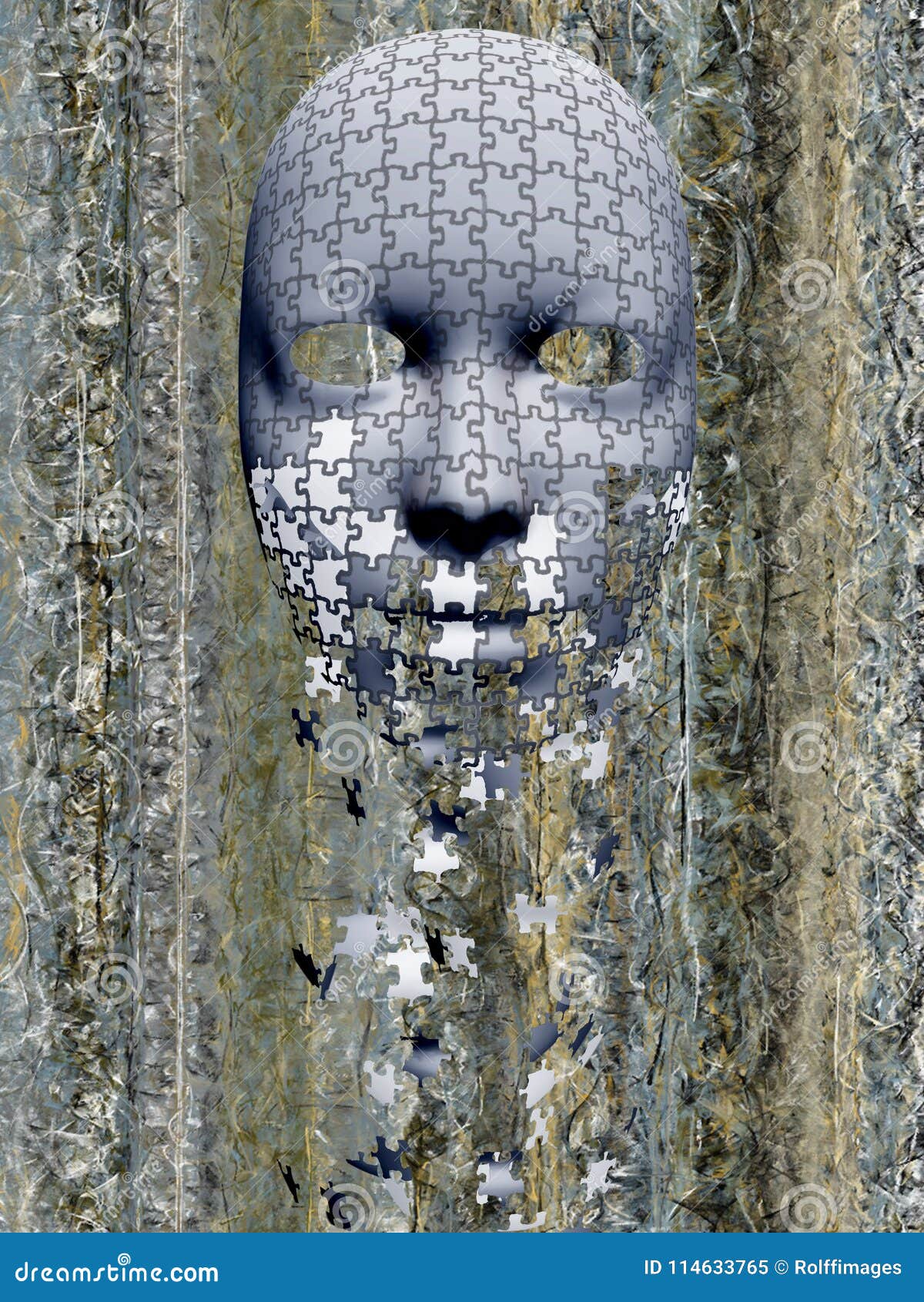 Puzzle Mask stock image. Image of medicine, dream, falling - 114633765