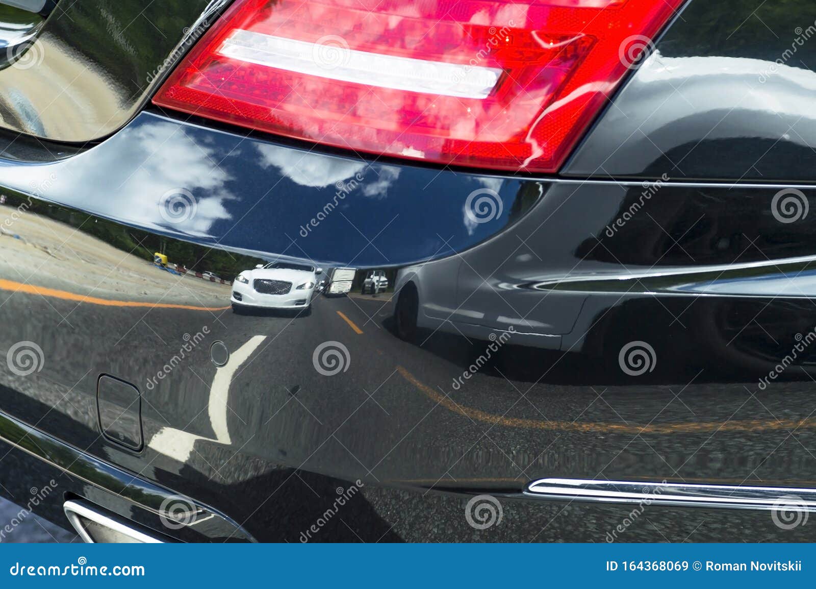 Abstraction Reflected in the Surface of the Car with Distortions of the ...