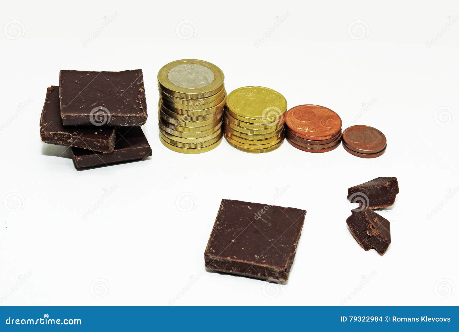 Abstraction on a Rise in Price of Chocolate. Stock Photo - Image of ...