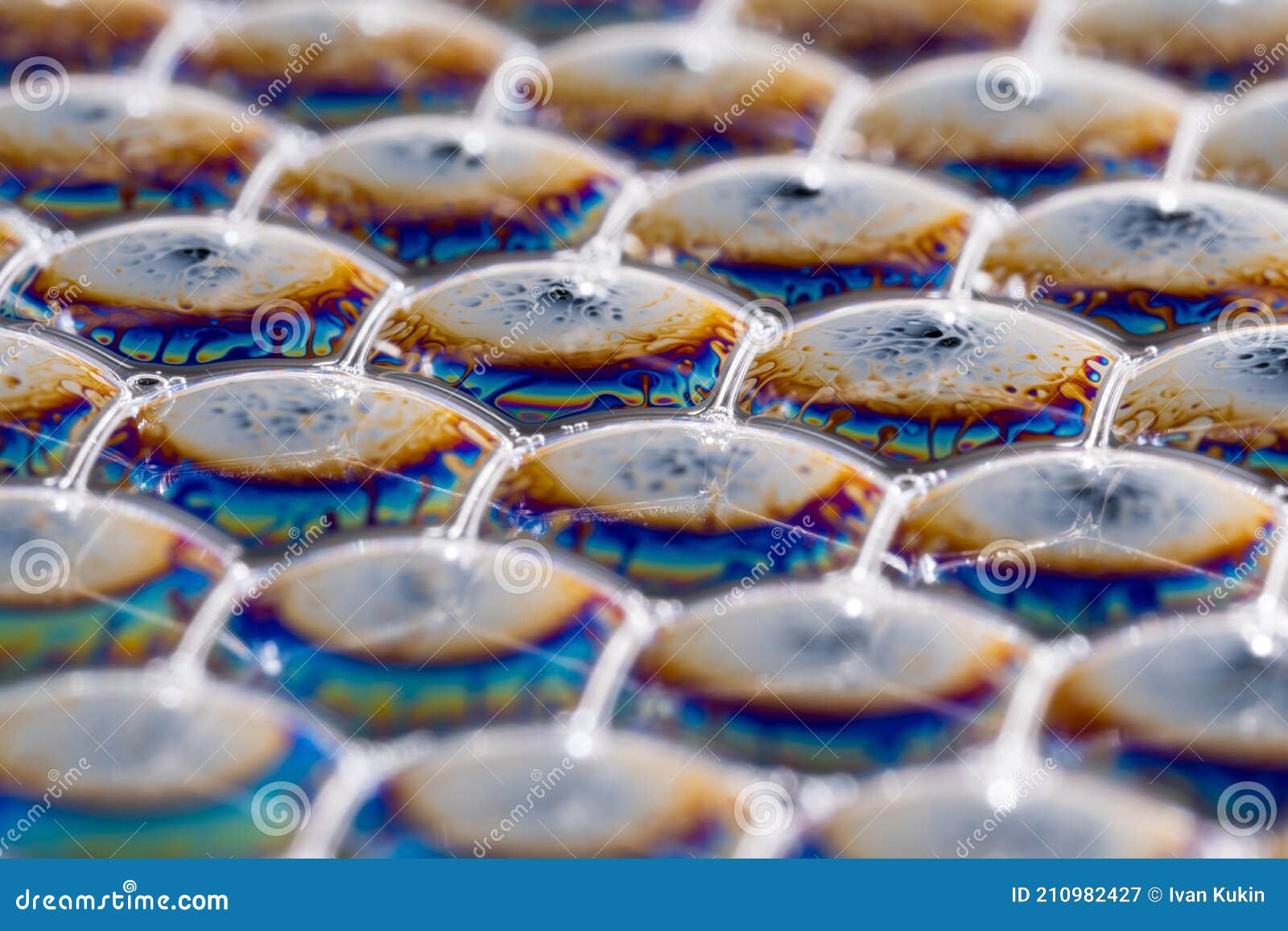 Abstraction Soap Bubbles. Fire on Bubbles Stock Image - Image of ...