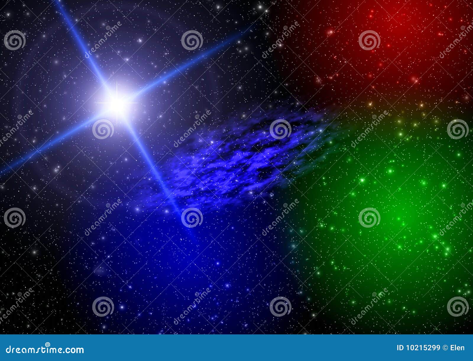 Abstraction Space. Mystical Light Stock Illustration - Illustration of ...