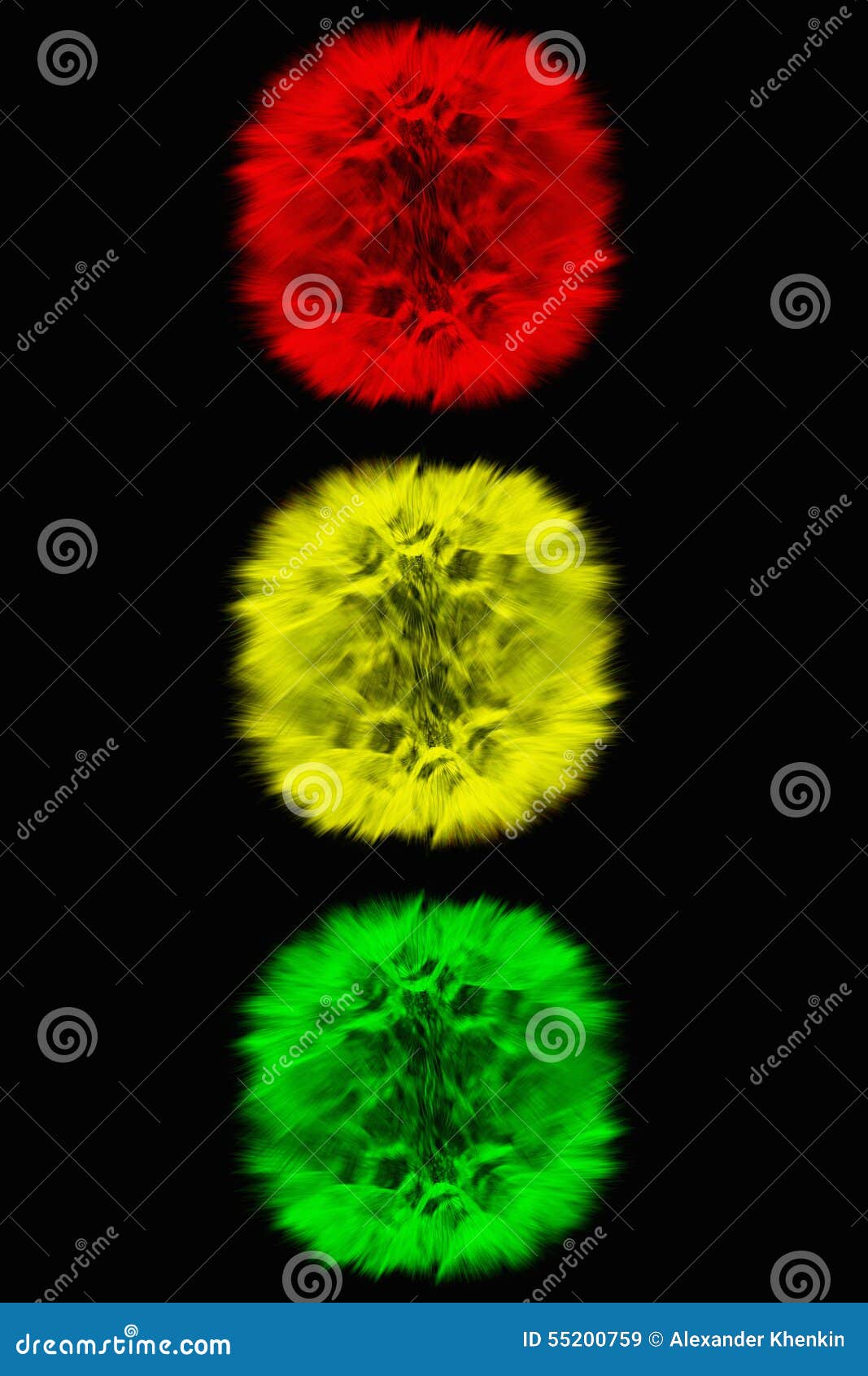 Abstraction traffic light stock image. Image of reflection - 55200759