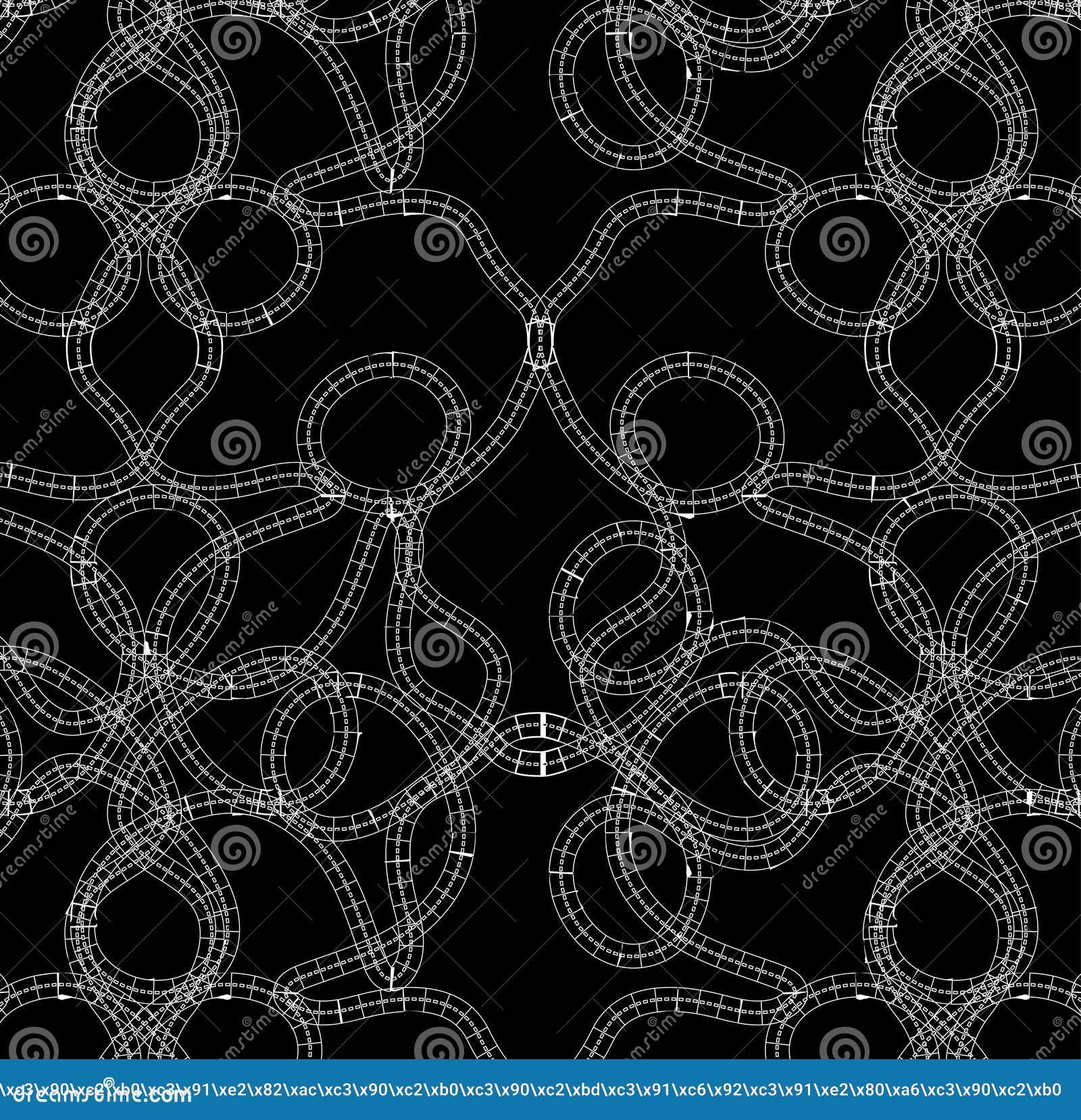 Abstraction. Translucent Curved Line on a Dark Background Stock Vector ...