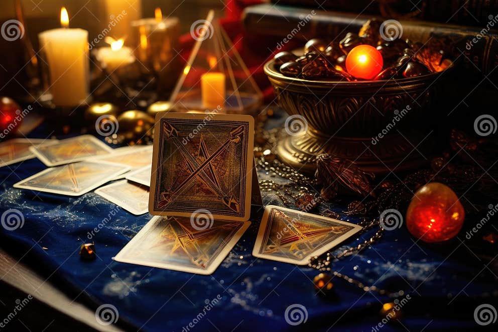 Abstraction Using Tarot Symbols and Fortune Telling Cards Stock ...