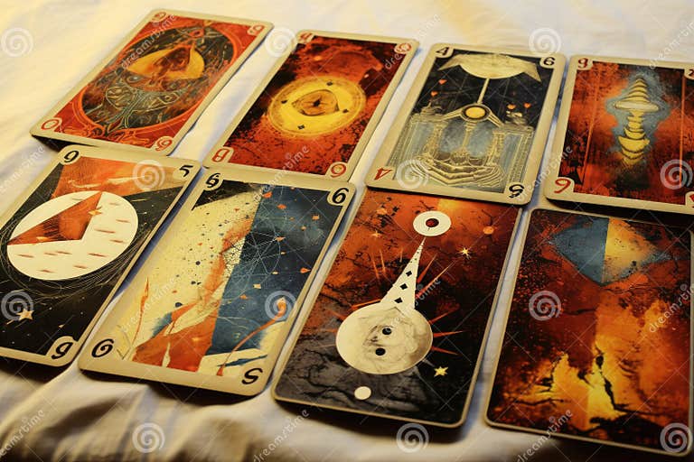 Abstraction Using Tarot Symbols and Fortune Telling Cards Stock ...