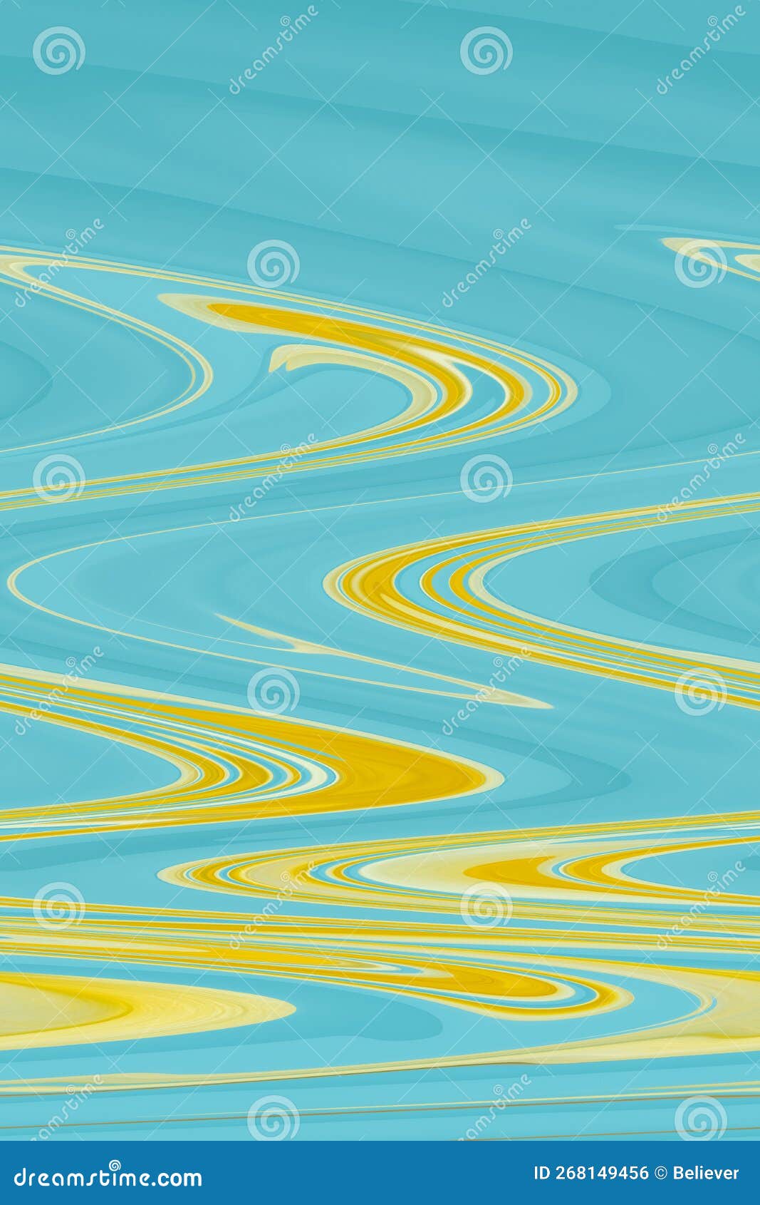 Abstraction Yellow Patterns on a Pale Blue Background. Stock ...