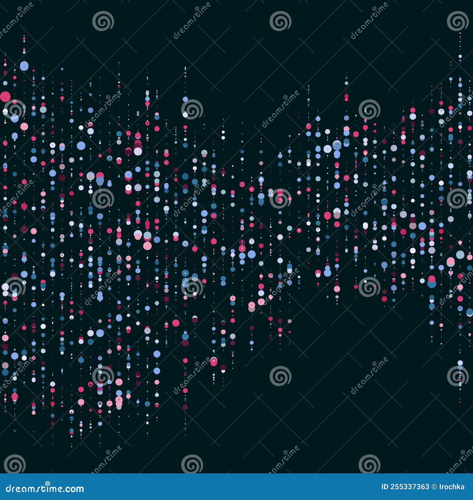 Abstractly Arranged Dots on Blue Background. Stock Vector ...