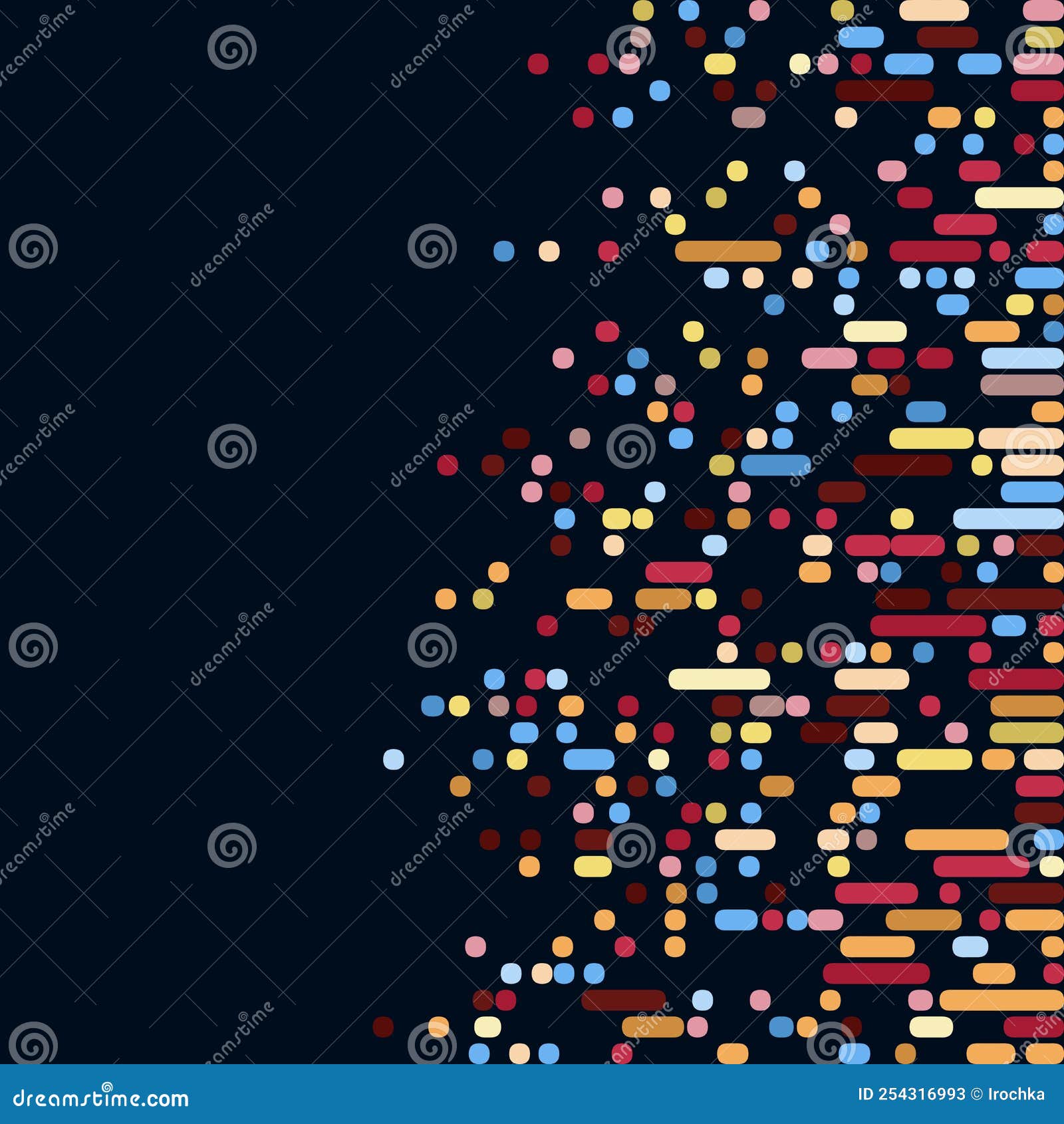 Abstractly Arranged Dots on Blue Background. Stock Vector ...