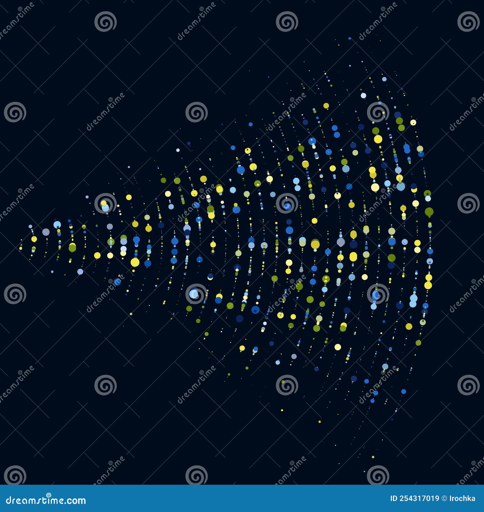 Abstractly Arranged Dots on Blue Background. Stock Vector ...