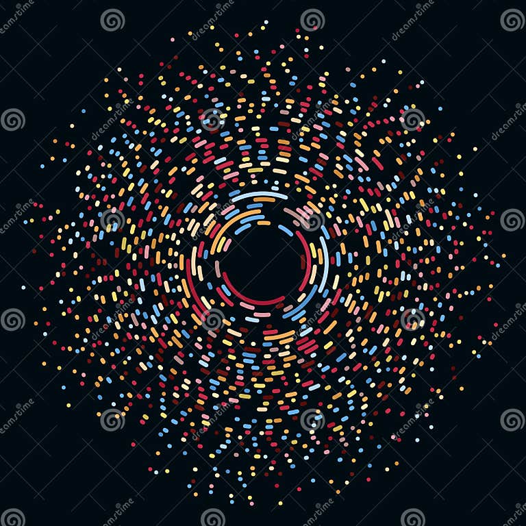 Abstractly Arranged Dots on Blue Background. Stock Vector ...