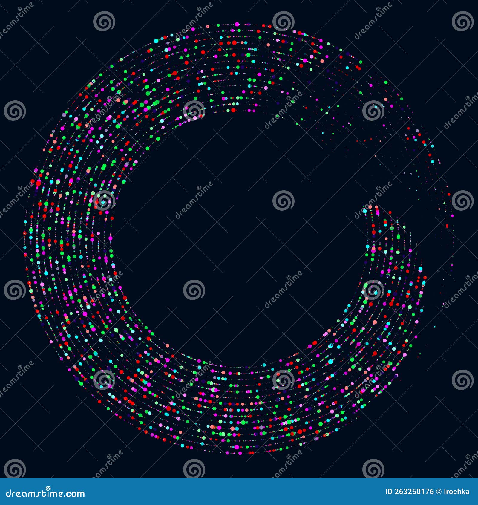 Abstractly Arranged Dots on Blue Background. Stock Vector ...