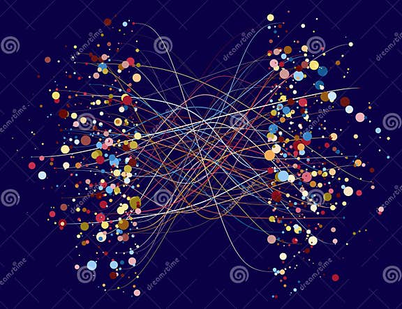 Abstractly Arranged Dots on Blue Background. Stock Vector ...