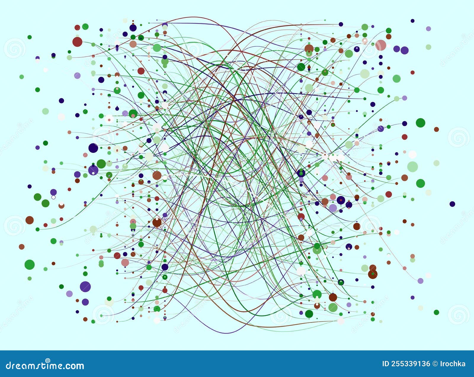 Abstractly Arranged Dots are Connected by Lines Stock Vector ...