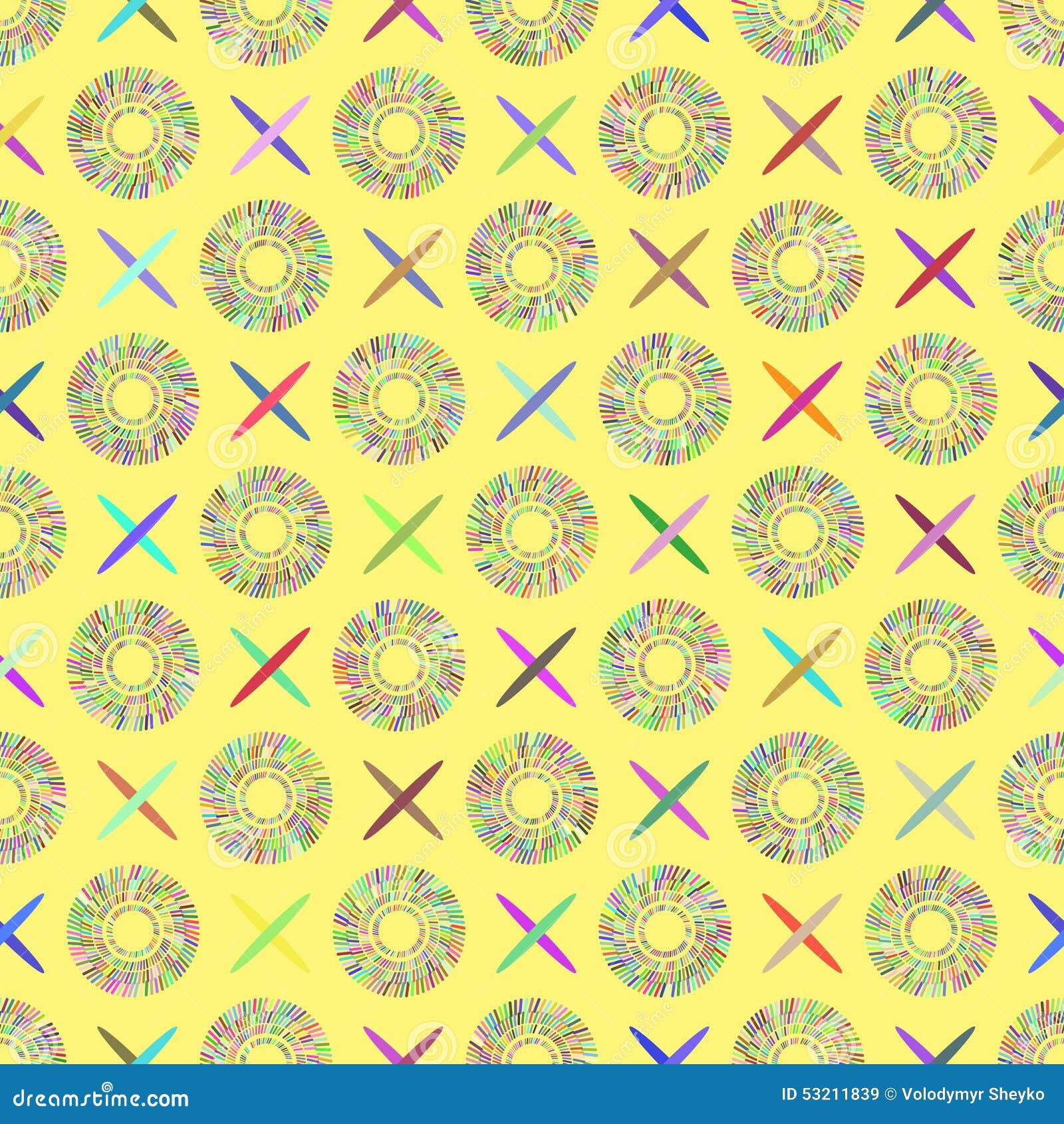 Abstractly Seamless Pattern Made of Colorful Elements Stock Vector ...