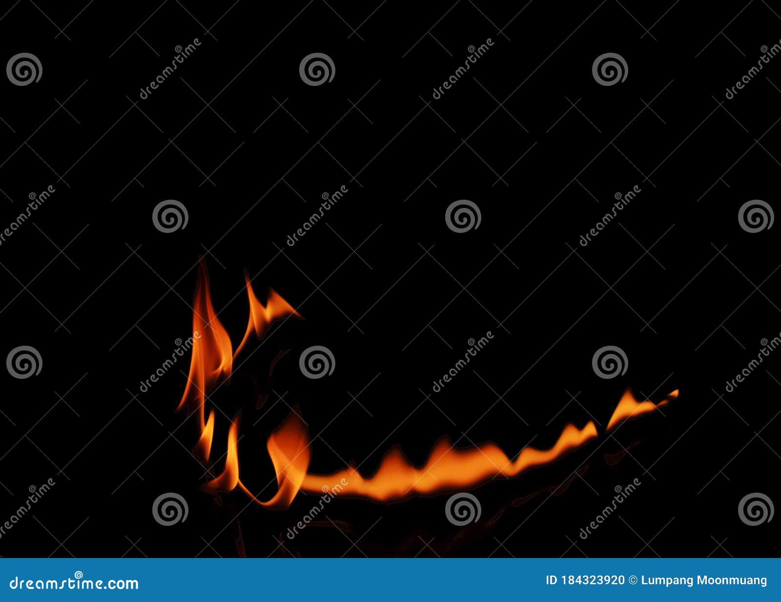 Abstracts Fire Curve Line Isolated on Black Backgrounds Stock Photo ...