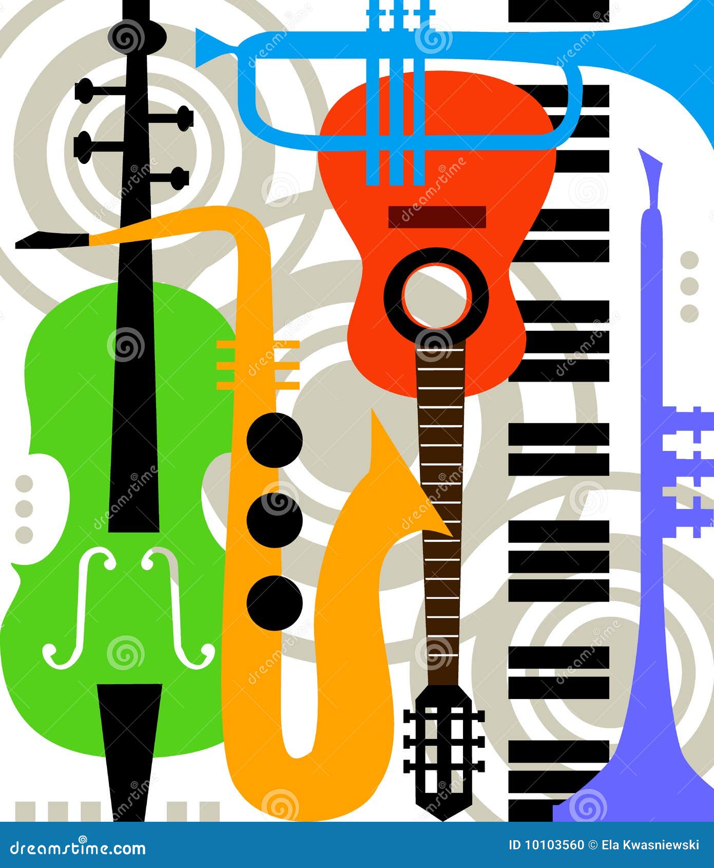 Abstrakt Instrumentmusikvektor Vektor Illustrationer - Illustration av ...