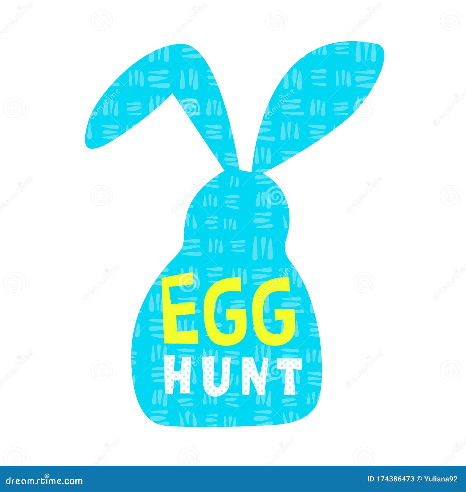 Abstrakt Rabbit with Text Design Egg Hunt. Vector Concept Illustration ...