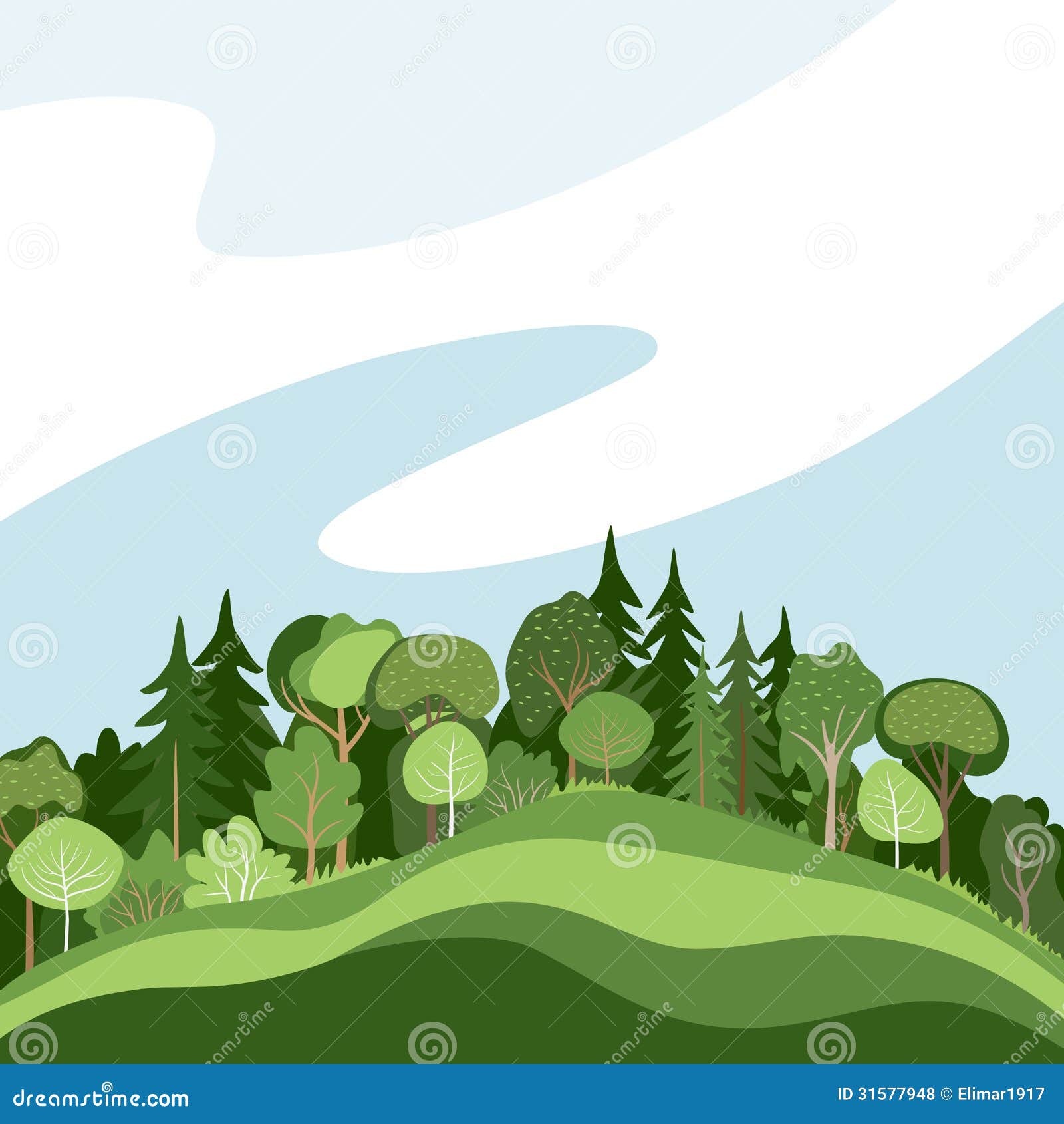 Abstrakt skog vektor illustrationer. Illustration av teckning - 31577948