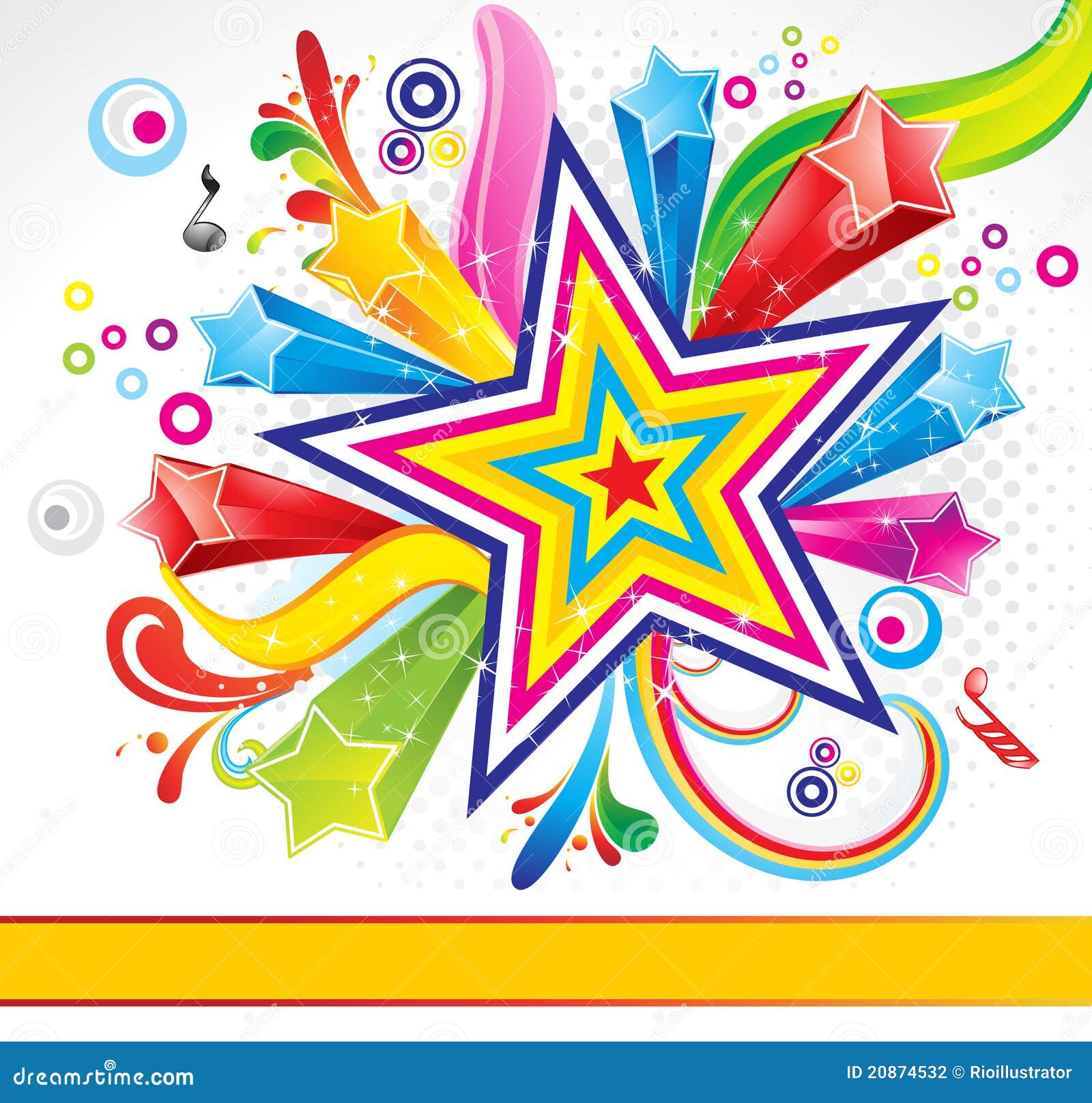 Abstrakte Bunte Explodieren Hintergrund Mit Stern Vektor Abbildung ...