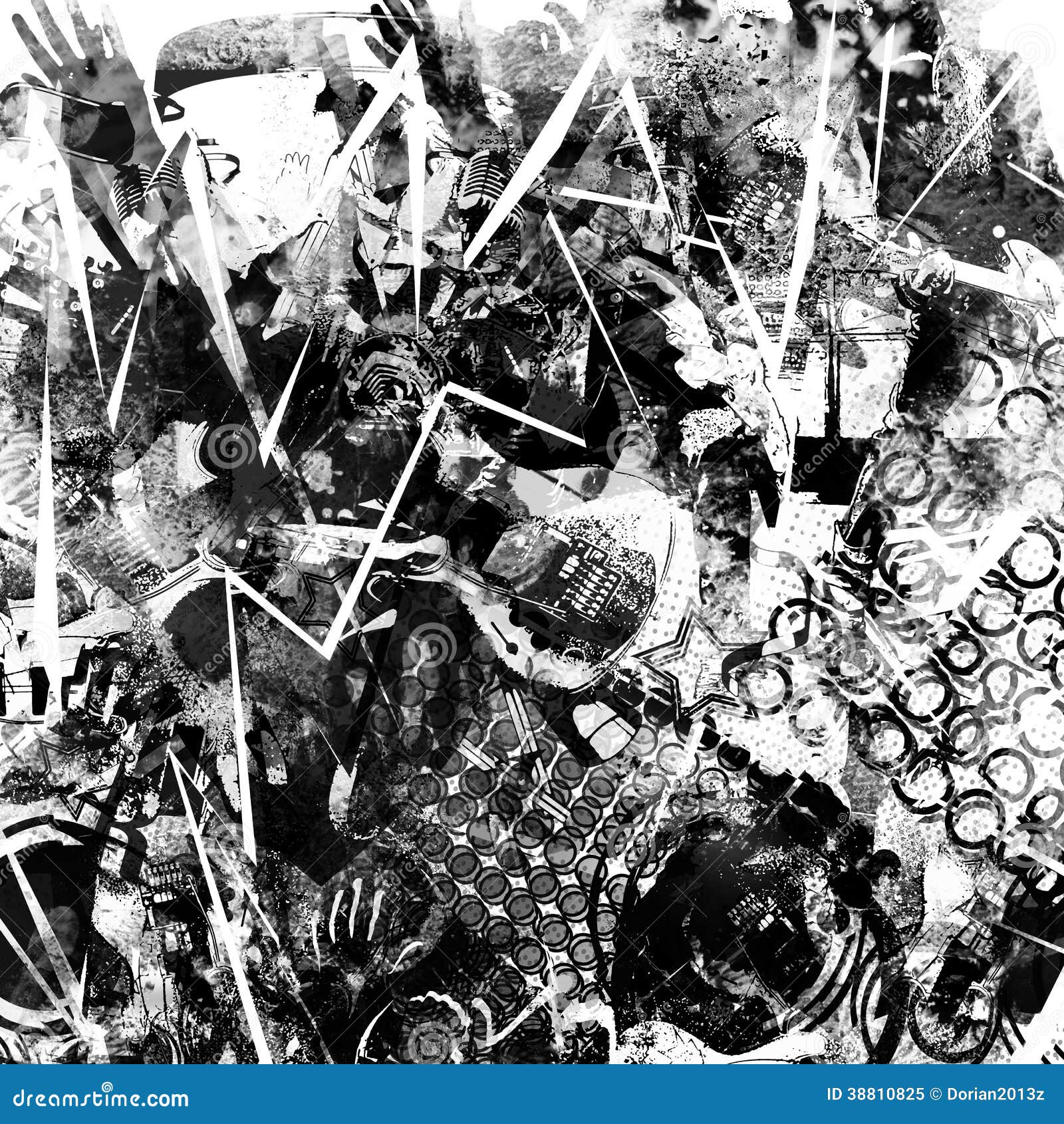 Abstrakte Collage Von Musik Stock Abbildung - Illustration von plakat ...