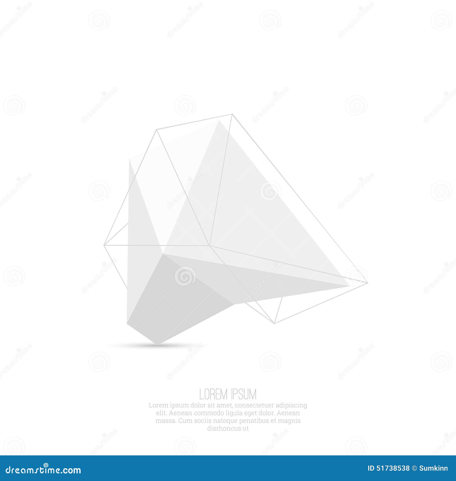 Abstrakte Polygonale Geometrische Form Vektor Abbildung - Illustration ...