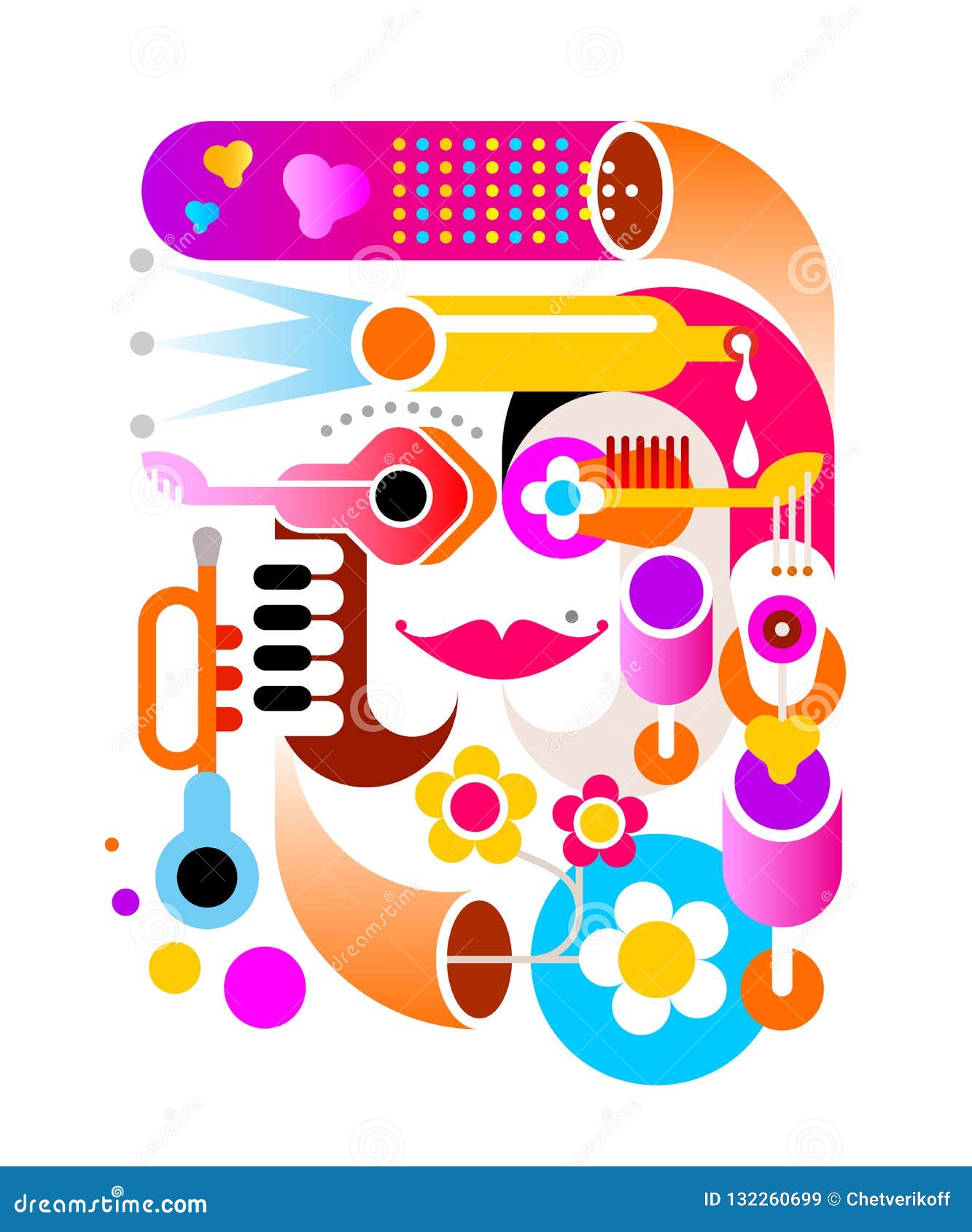 Abstrakte Vektorgrafik Der Musik Vektor Abbildung - Illustration von ...