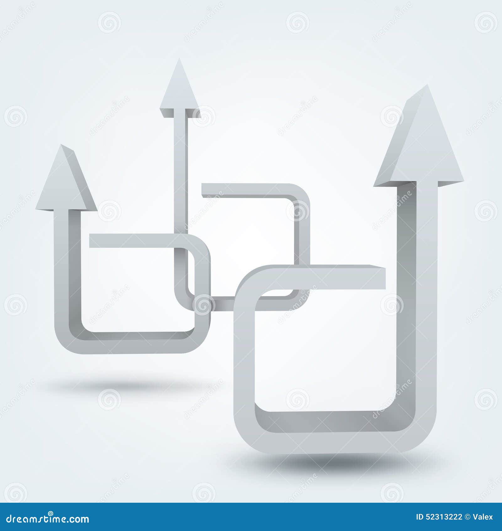 Abstrakte Vektorillustration, 3d Pfeile, Logo Vektor Abbildung ...