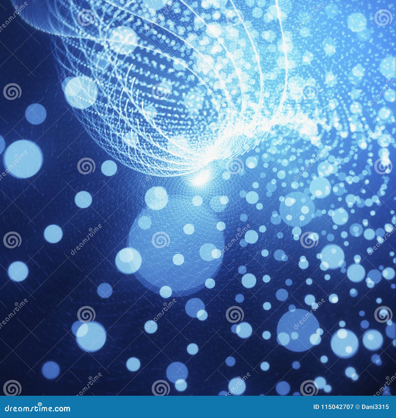 Abstrakter Blauer Hintergrund Helles Licht Auf Weichem Bokeh Stock ...