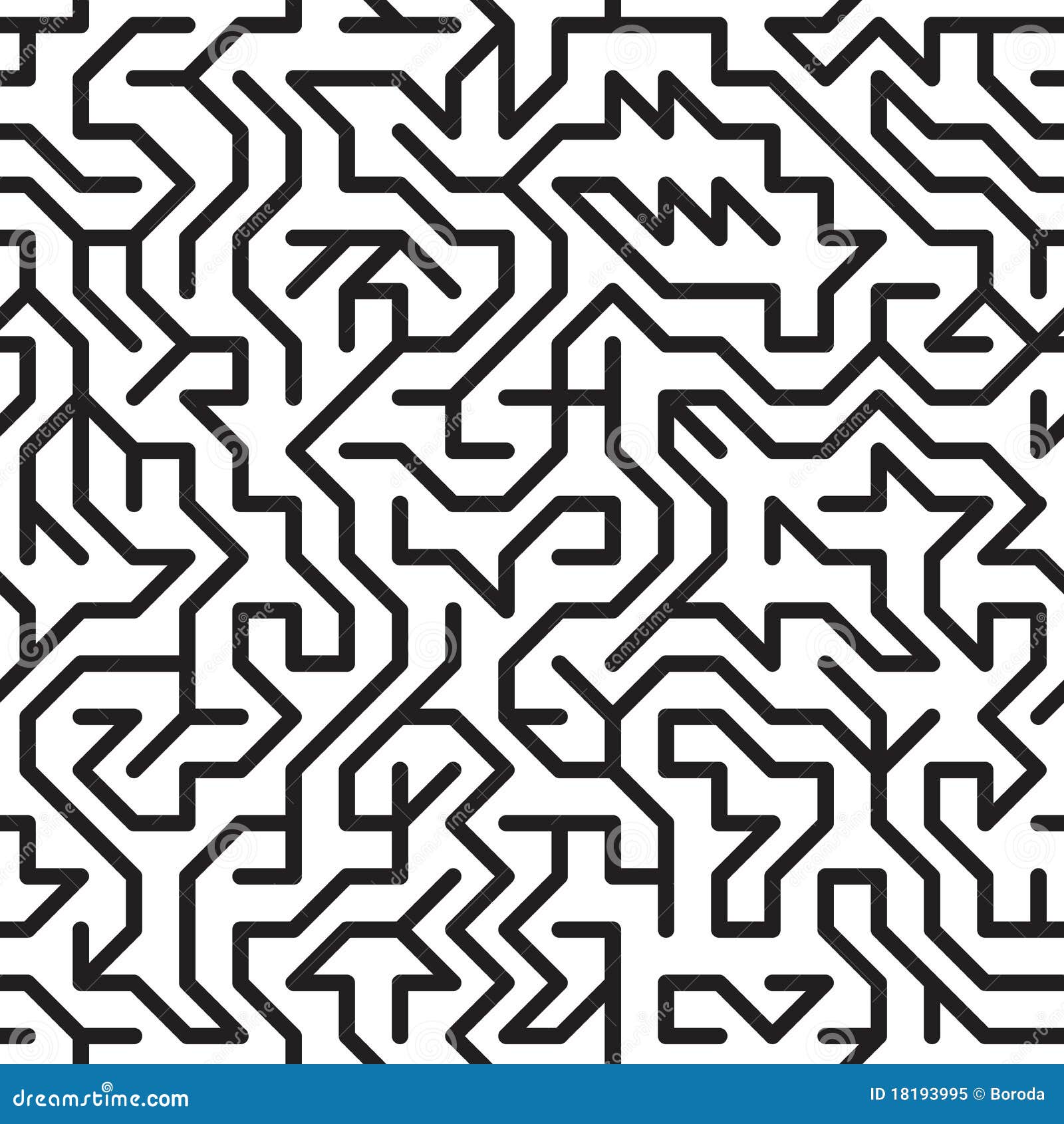 Abstrakter Hintergrund Mit Kompliziertem Labyrinth Vektor Abbildung ...